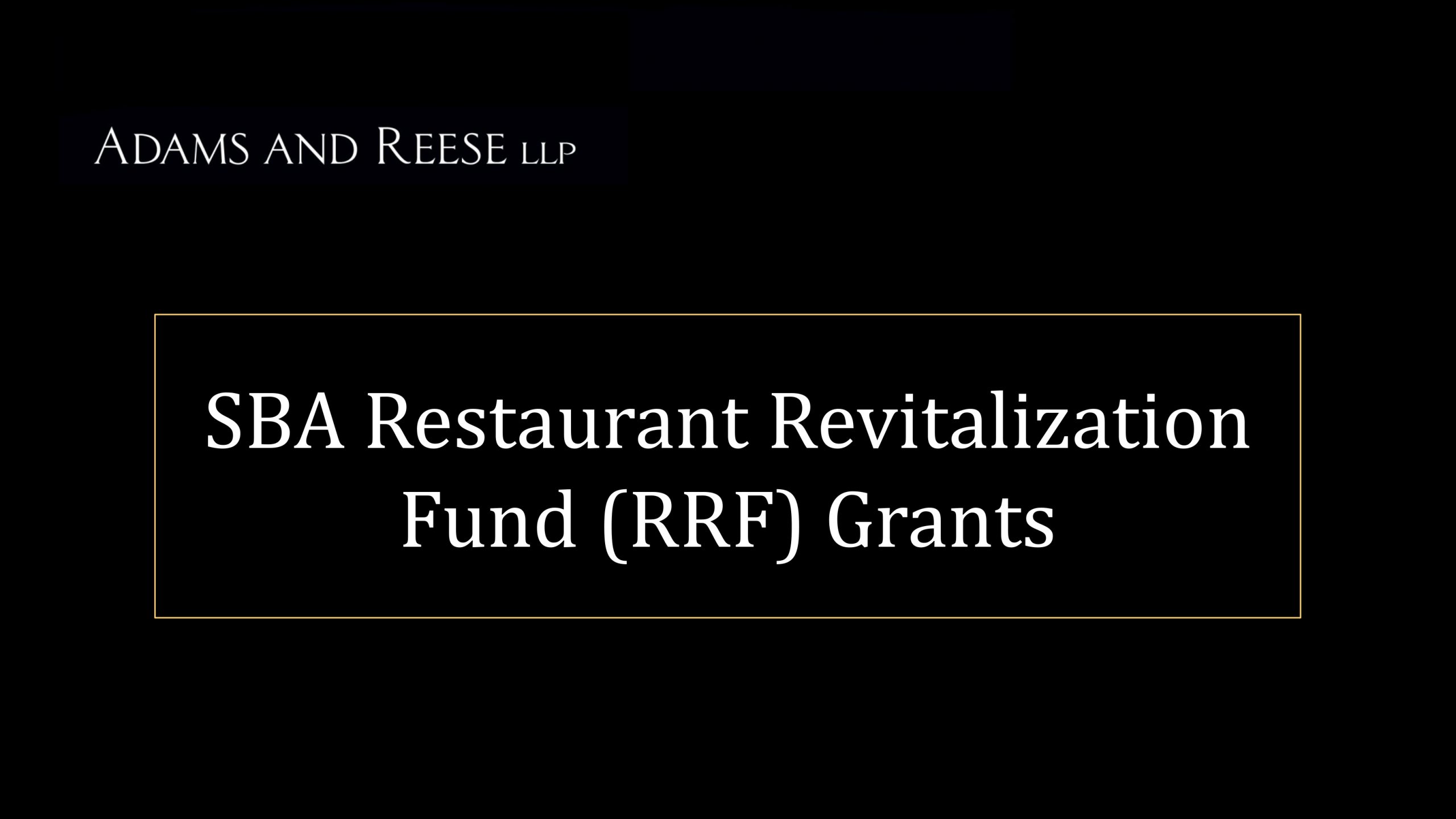 New SBA Restaurant Revitalization Fund Grant - The Business Council of ...
